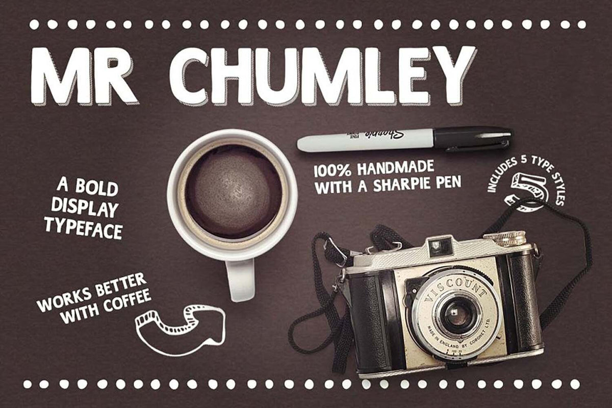 Mr Chumley font designed with a sharpie marker pen – Simon Stratford