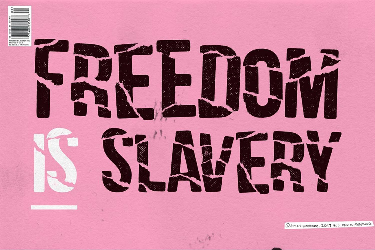 Fake Empire font by Simon Stratford perfect for headlines and display