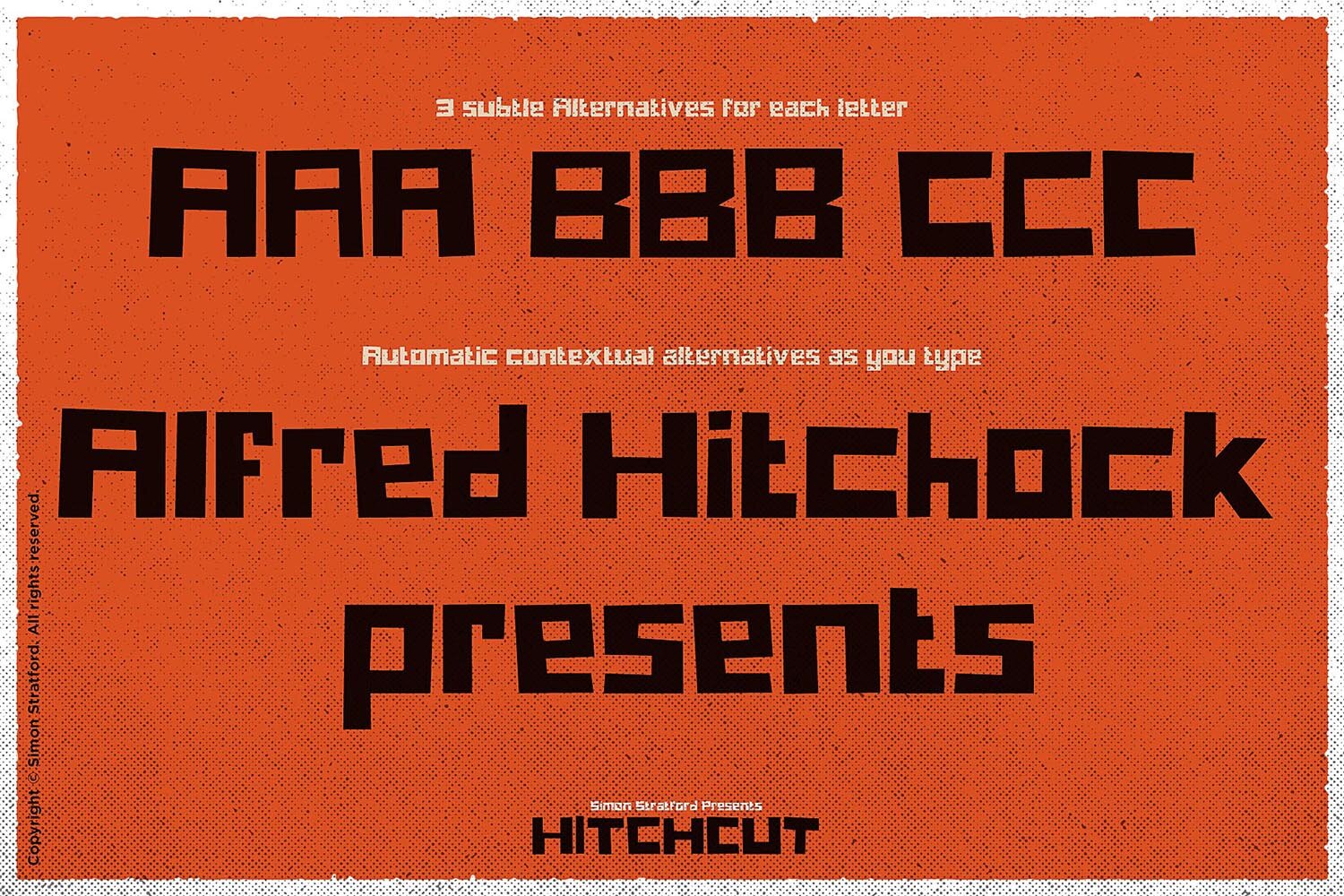 Hitchcut font inspired by Saul Bass designed by Simon Stratford